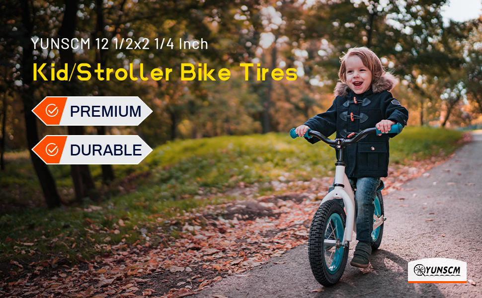 Amazon.com: YUNSCM 2-PCS 12.5" Kid Bike Tires 12 ½ x 2 ¼ (57-203) and 12.5" Heavy Duty Bike ...