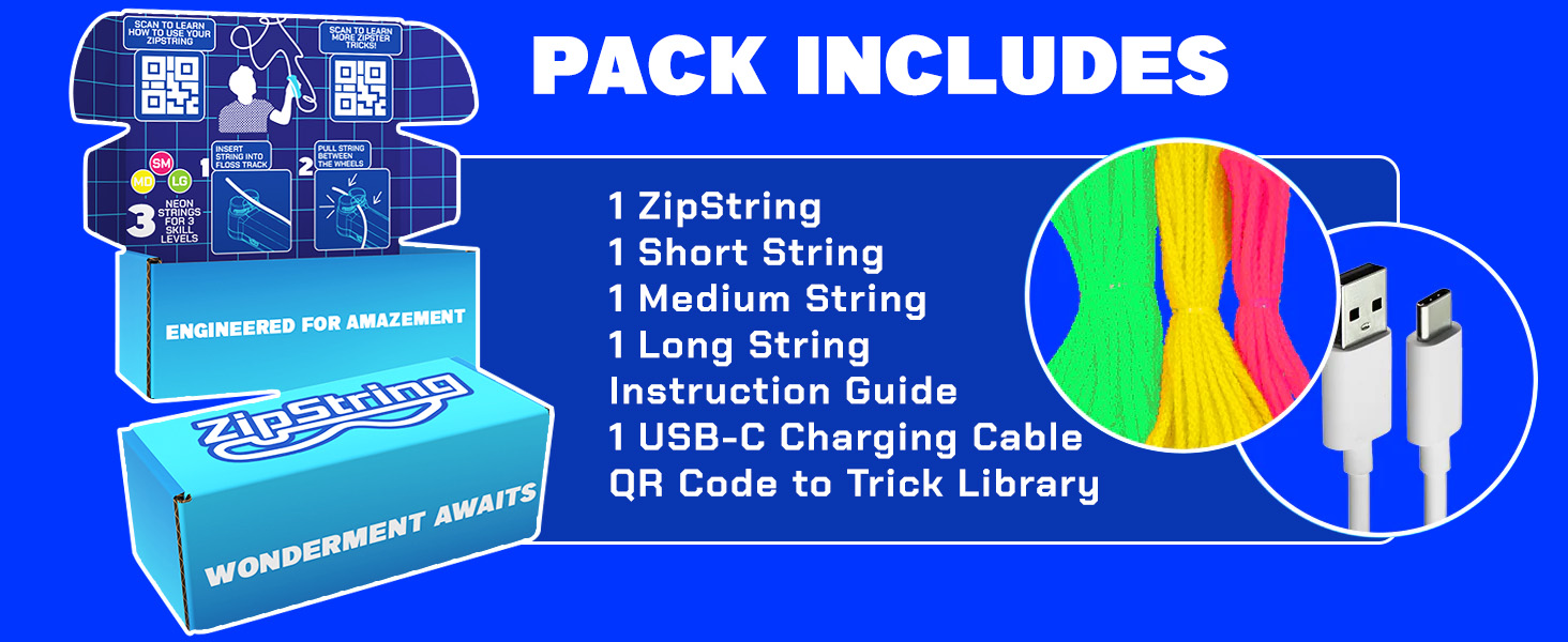 Amazon.com: ZipString Original - As Seen on Shark Tank - Classic Rope Launcher Toy, Perfect for ...