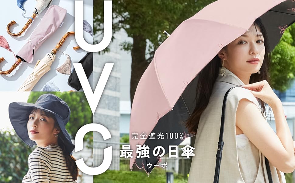 Amazon.co.jp: Wpc. 日傘 UVO（ウーボ）12本骨 切り継ぎ オフ×ブルーグレー 長傘 55cm レディース 晴雨兼用 遮光 UVカット 100% 遮熱 熱中症 対策 内側 ...