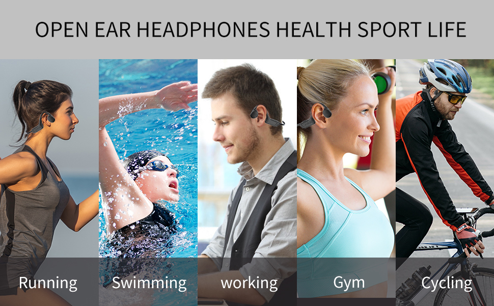 Amazon.com: HCMOBI Bone Conduction Headphones Ultralight Swimming ...