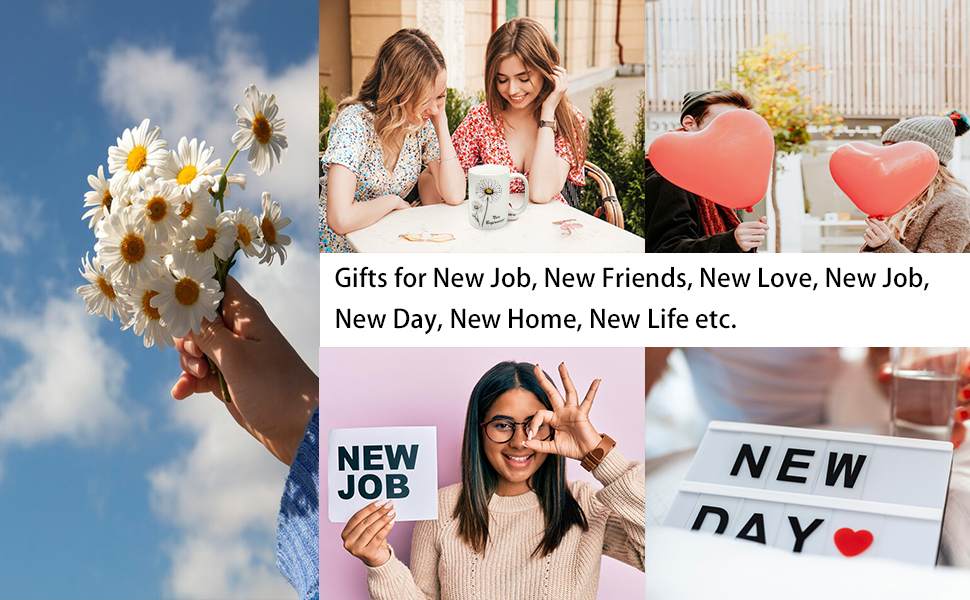 Amazon.com: CLVJQ New Beginnings Gifts for Women - 15oz Coffee Mug & Candle Gift Basket ...