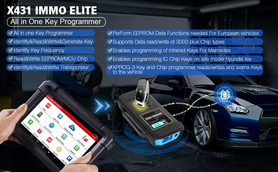 LAUNCH X431 IMMO Elite Key Programming Diagnostic Tool, All Systems Bi ...