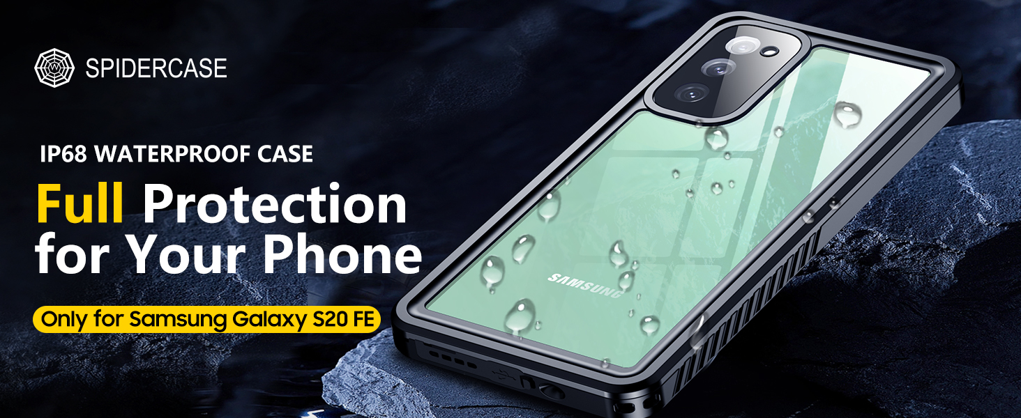 Amazon.com: SPIDERCASE Designed for Samsung Galaxy S20 FE 5G Case Waterproof,Built-in Screen ...