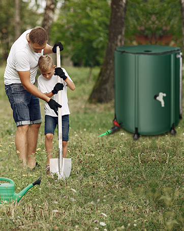 Rain Barrels to Collect Rainwater from Gutter - Rain Collection Barrel ...