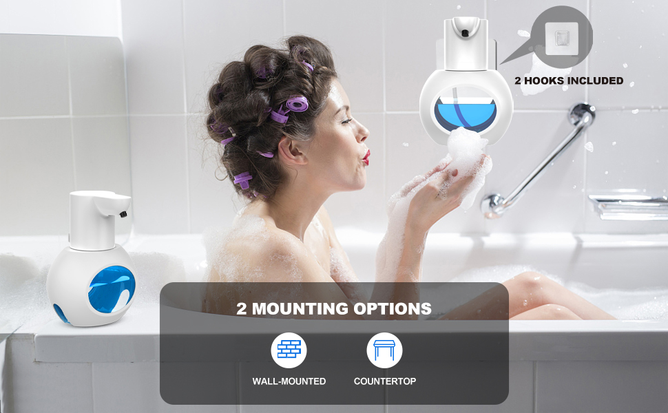 Amazon.com: 2 Pack Automatic Soap Dispensers,15oz/420ml USB Touchless Automatic Foaming Soap ...