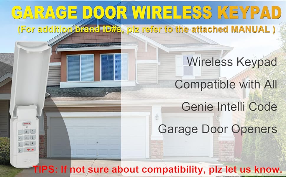 NJCO Replacement for Genie Garage Door Opener Keypad, Wireless Keypad ...