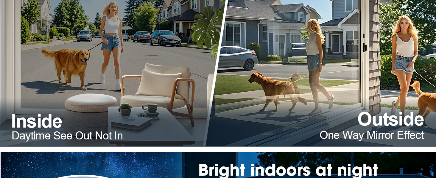 Amazon.com: Coavas One Way Privacy Window Film,Reflective Home Glass Mirror Tint See Out Not in ...