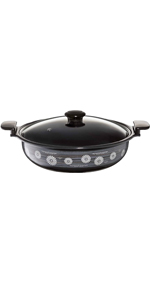 Amazon｜高木金属工業(Takagi Metal) 高木金属 両手鍋 洗いやすい 卓上鍋 ホーロー IH対応 27cm あじわい鍋 土鍋風 花鼓 HA-HT27｜土鍋 オンライン通販