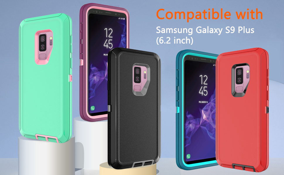 Amazon.com: HONG-AMY Galaxy S9 Plus Case with Self Healing TPU Screen Protector [2 Pack], 3 in 1 ...