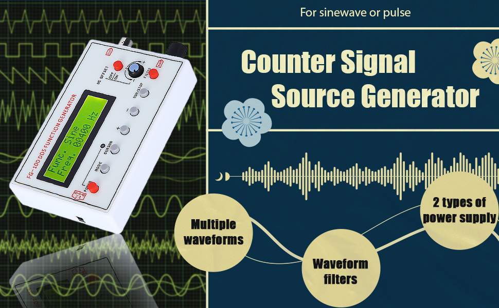 Fg100 Dds Function Generator Sine Frequency 1hz500khz Counter Source Generator Meter Output