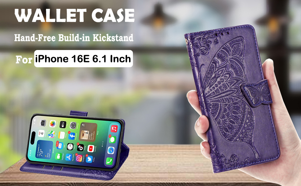 Amazon.com: for iPhone 16E Phone Case Wallet,Women Flip Folio Cover with Credit Card Holders ...