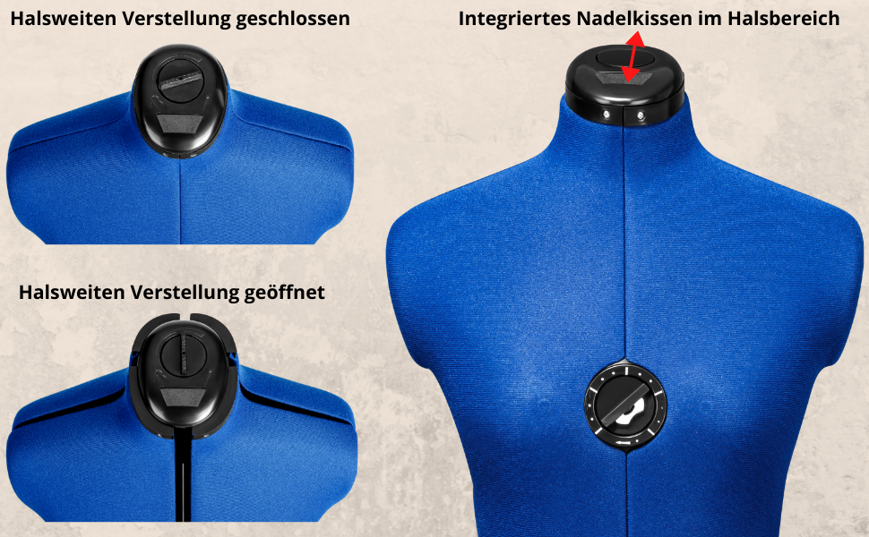 Amazon.de: DEUBL SCHNEIDERPUPPEN Damen verstellbar Majestique Blue MULTI (Gr.S/36-42) 8-teilig ...