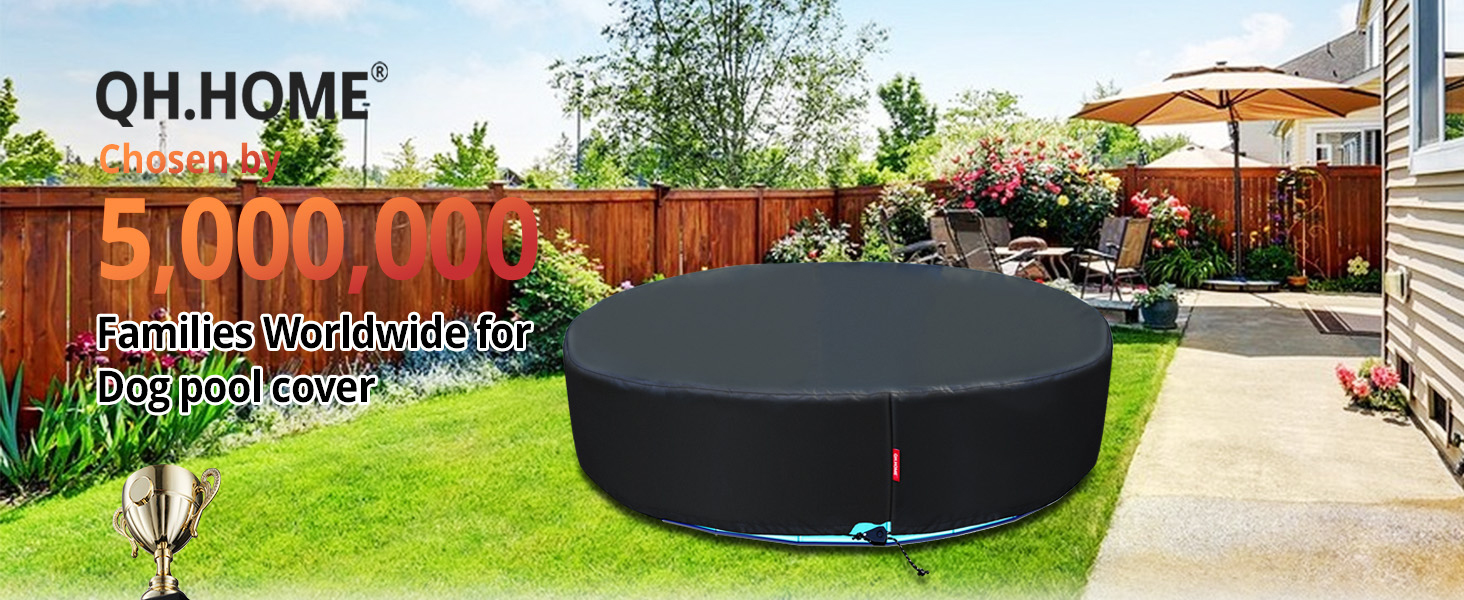 Amazon.com : QH.HOME[2025 Upgraded Windproof] 77 79 80 inch Kiddie Pool Cover Round, Collapsible ...