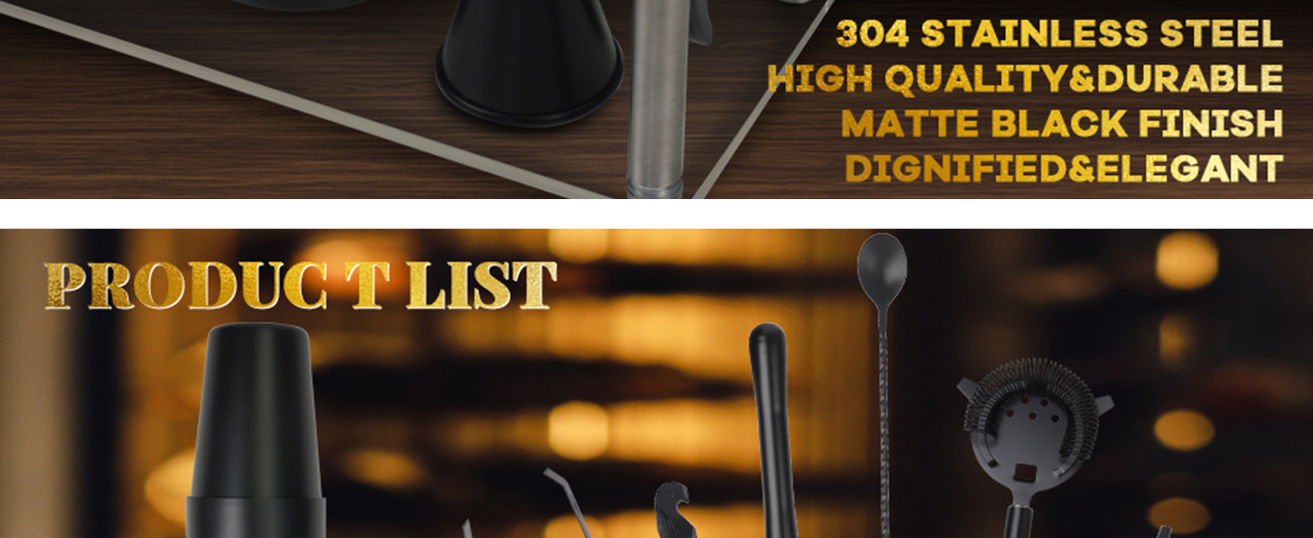 Amazon.com: VG Cocktail Shaker Set Boston Bartender Kit with Stand, Stainless Steel Bar Set ...