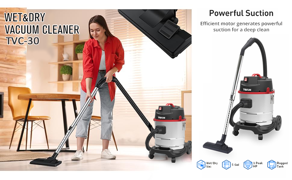 Buy TEXUM Tvc-30 1800 Watt Wet & Dry Vacuum Cleaner For Home/Office/Car Used With 25Kpa High ...