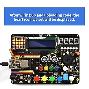KEYESTUDIO Inventor Starter Kit for Arduino ESP32, Hardware Comes Pre-connected, Easy to Get ...