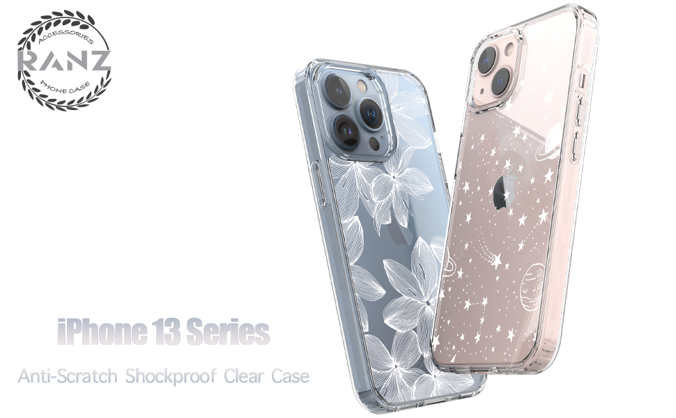 Amazon.com: RANZ Compatible with iPhone 13 Case, Anti-Scratch Shockproof Series Clear Hard PC+ ...
