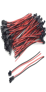 Amazon.com: XINGYHENG 50Pcs 25Pairs 2.54mm 2PIN Female and Male Connecting Plug with Red Black ...