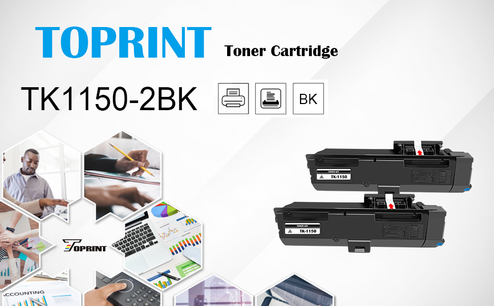 TOPRINT TK1150 TK-1150 TK-1150K Compatible Toner Cartridges Toner Kit 3000 Pages 2 Black ...