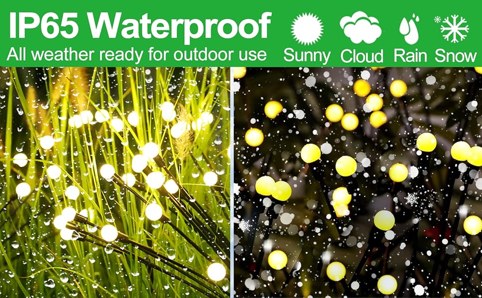 Amazon.com : Solar Powered Firefly Garden Lights, 4 Pack 32 LEDs Solar Outdoor Lights Swaying by ...