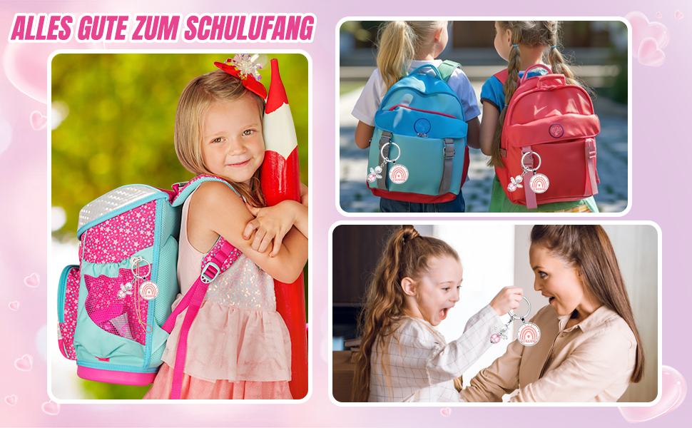 Rorchio Einschulung Geschenk Mädchen, Schulkind 2024 Schutzengel Schlüsselanhänger Schultüte ...