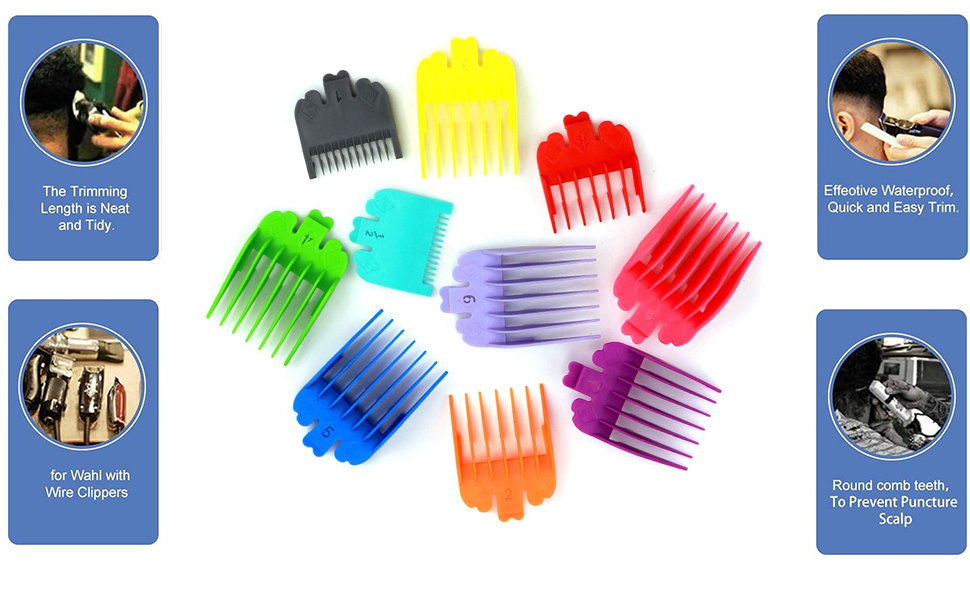 10pcs Clipper Guards for Wahl, Universal Professional Hair Clipper ...
