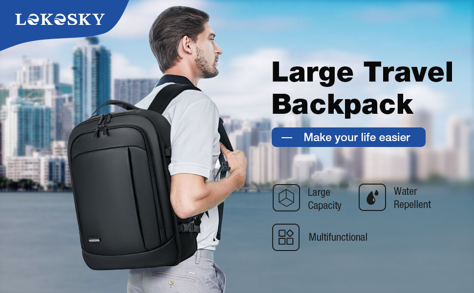 Lekesky Travel Backpack Cabin Size,Women Men Carry on Backpack Flight Approved Women 17.3 inch ...