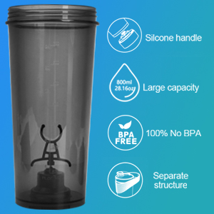 Elektrische Protein Shaker Flasche, 800 ml USB wiederaufladbare elektrische Mixer Flaschen ...