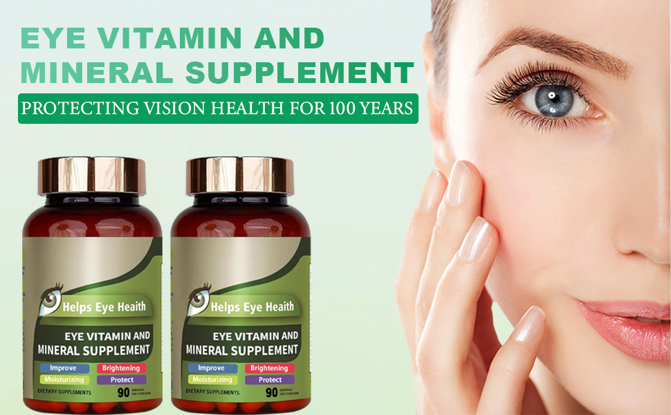 Amazon.com: Eye Vitamin & Mineral Supplement with Lutein, Zeaxanthin, Supports Eye Strain ...