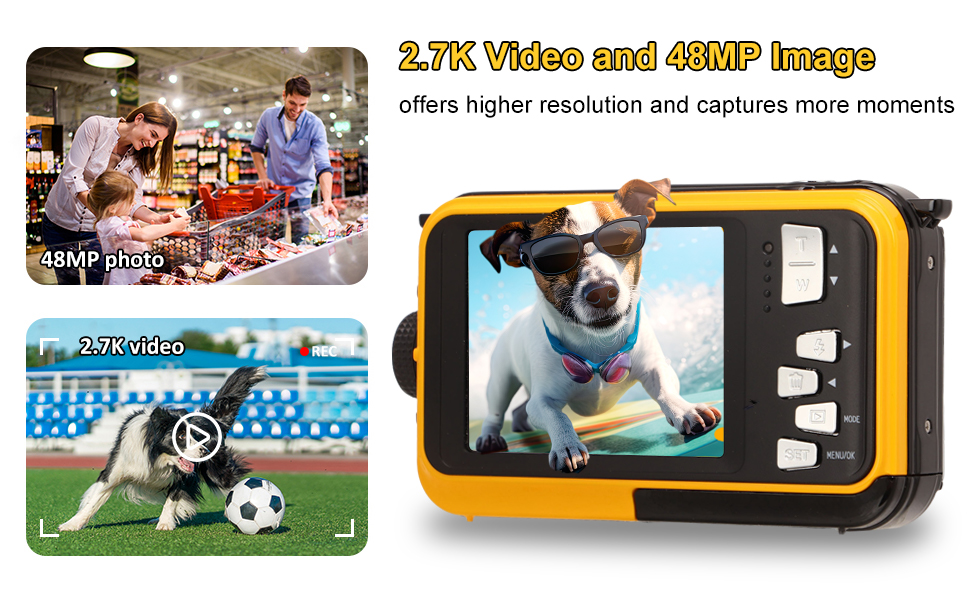 Full HD 2.7K 48MP Digital Camera With Dual Screens - 16X Zoom ...