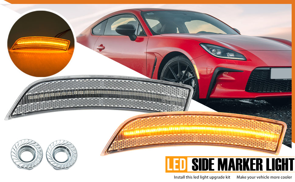 Amazon.com: NSLUMO Led Side Marker Lights Replacement for 2022 2023 Su'baru BRZ ZD8 2022-up To ...