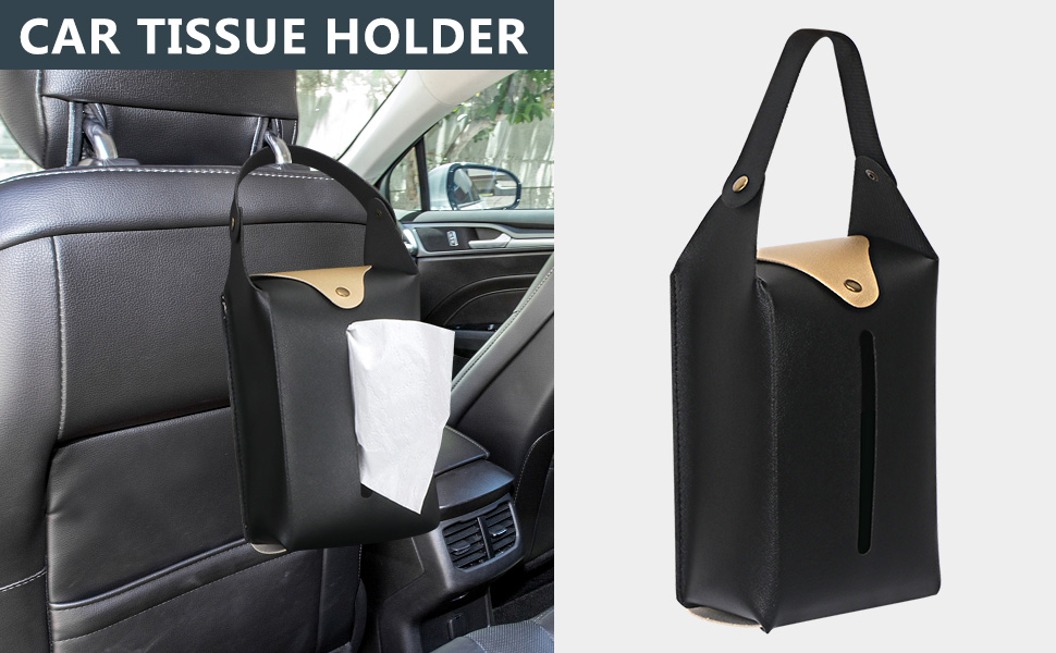Amazon.com: Colorlife Car Tissue Holder, Car Tissue Box Premium PU Leather Universal Backseat ...