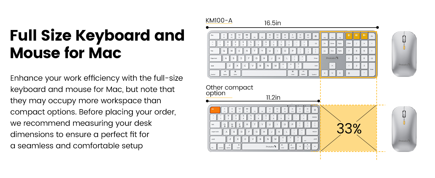 Amazon.com: ProtoArc Backlit Bluetooth Keyboard and Mouse for Mac ...