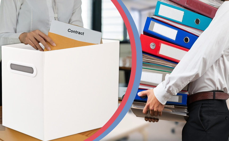 Amazon.com: VZCPYTPM 2 Packs Portable Storage File Boxes,White File ...