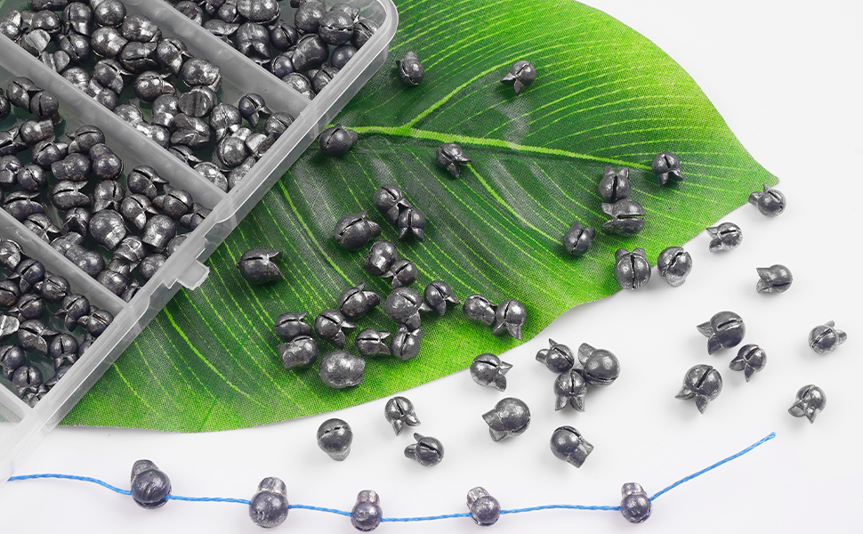 Amazon.com : OROOTL Split Shot Fishing Weights Sinkers, 170pcs Removable Split Shot Sinkers for ...