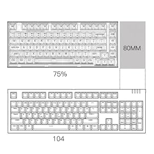 Amazon.com: KEYXGSUL 75% Keyboard, X75 Hot Swappable Mechanical ...
