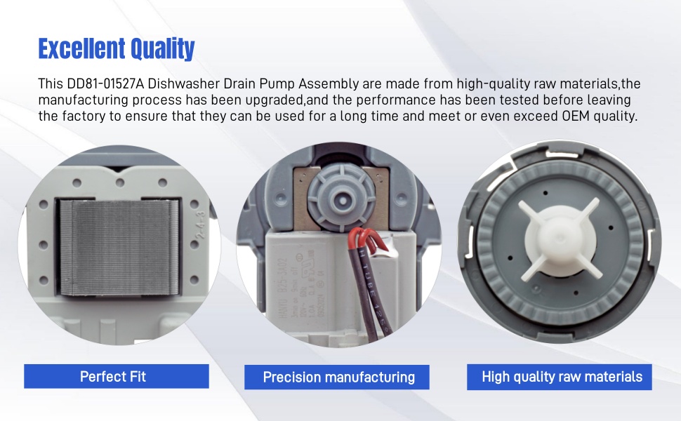 Amazon.com: DD81-01527A Dishwasher Drain Pump Assembly Replacement Parts For Samsung Dishwasher ...