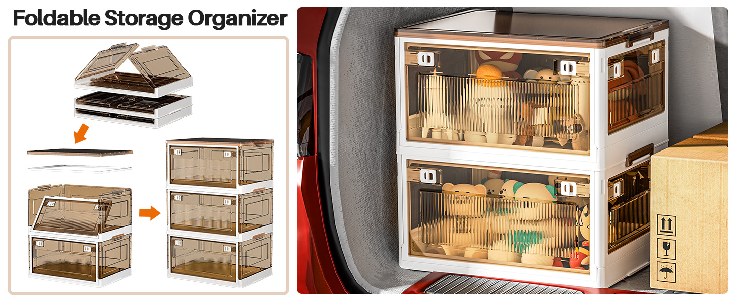 Amazon.com - YFXCVSL 26Qt Plastic Storage Bins with 1 Lid 3 Tier ...