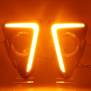 Amazon.com: ECAHAYAKU Compatible with Toyota RAV4 2016 2017 2018 Car LED DRL Daytime Running ...