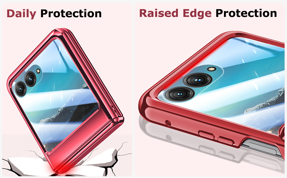 Amazon.com: YQODSZ for Motorola Razr+ 2023 Case with Integrated Screen Protector, Crystal Clear ...