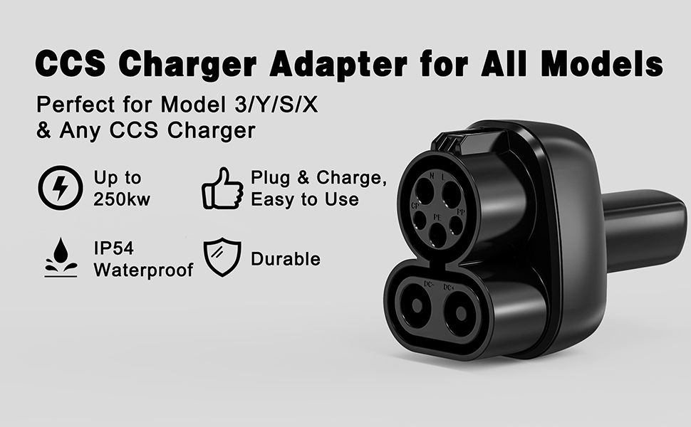 Amazon.com: BAISHUN CCS Charger Adapter - Max 250KW CCS1 Adapter Compatible with Model 3/Y/S/X ...