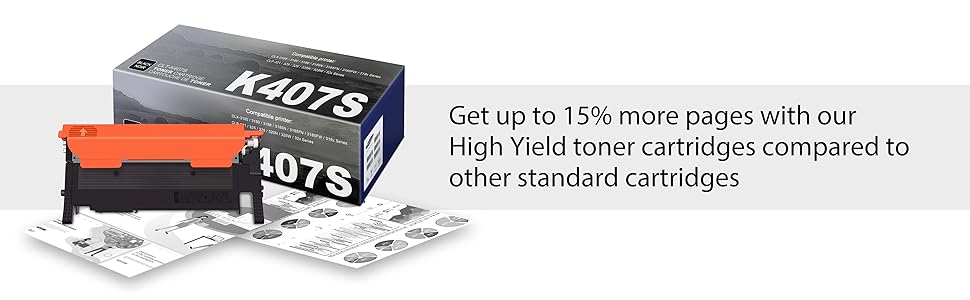 Amazon.com: CLT-K407S Black Toner Cartridge 2-Pack Replacement for Samsung CLT-K407S for CLX ...