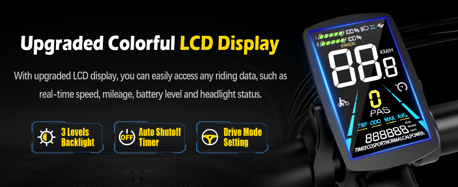 Amazon.com : ZDZA Electric Bike, 26"x4.0" Fat Tire Electric Bike, 1500W Peak Motor, 48V 14.5Ah ...