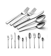 Amazon.com | Silverware Set Service for 12, 18/10 Stainless Steel, 65 Piece Set, Flatware ...