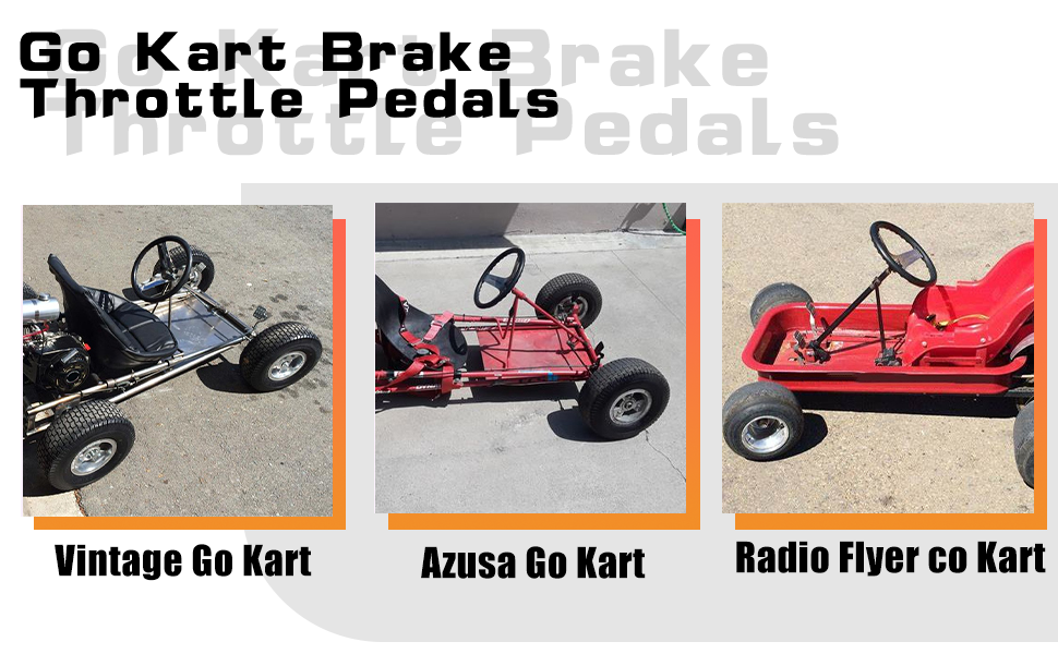Amazon.com: JNDO Go Kart Pedals Kit Brake Throttle Pedals 71" Cable ...