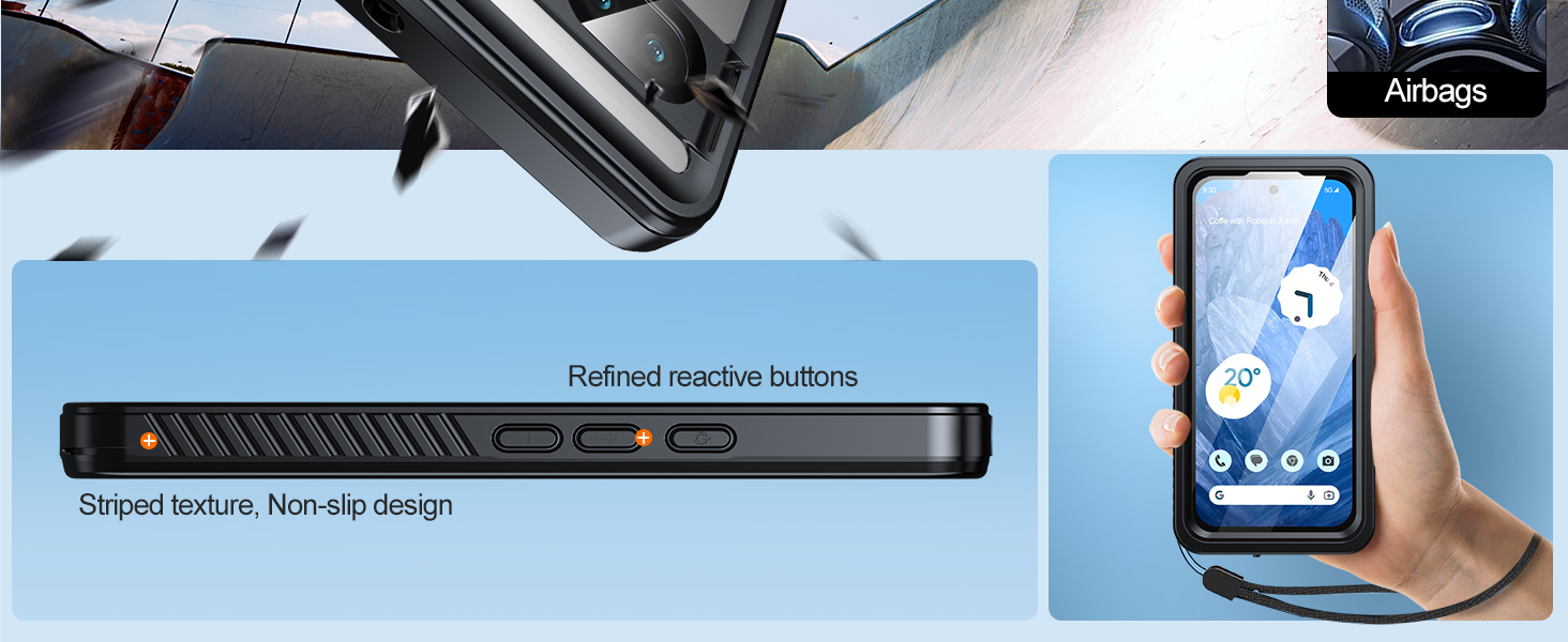 Amazon.com: Nineasy for Google Pixel 8A Case Waterproof, Pixel 8A Phone Case [Built-in Screen ...