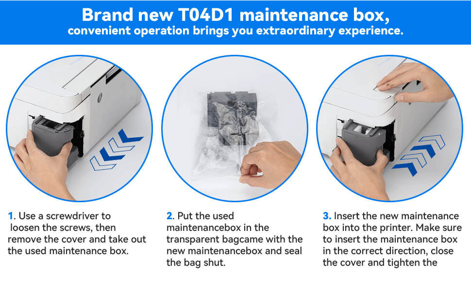 T04D1 Maintenance Box for Epson ET-15000 ET-3760 ET-3850 ET-4760 ET-4850 ET-3750, T04D100 Ink ...
