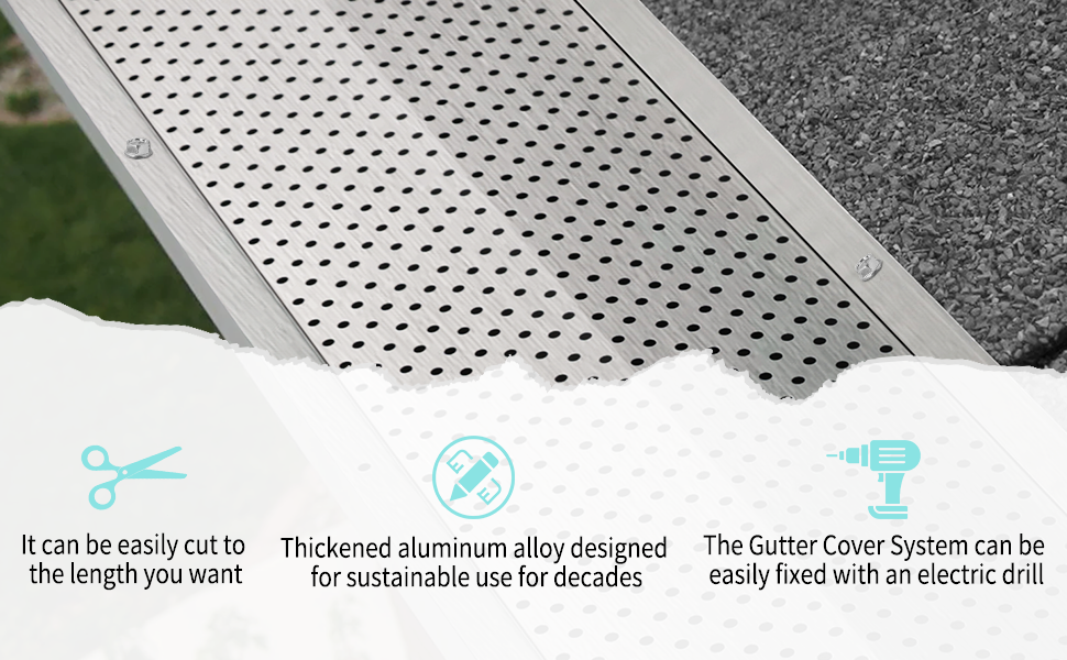 Gutter Guard, 6" (100 Feet, Mill Finish) Premium Heavy-Duty Aluminum ...