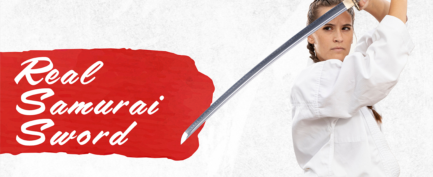 Amazon.com : Real Katana Sword Sharp - Rlyqant Samurai Swords are a Unique Gift for Men - Full ...
