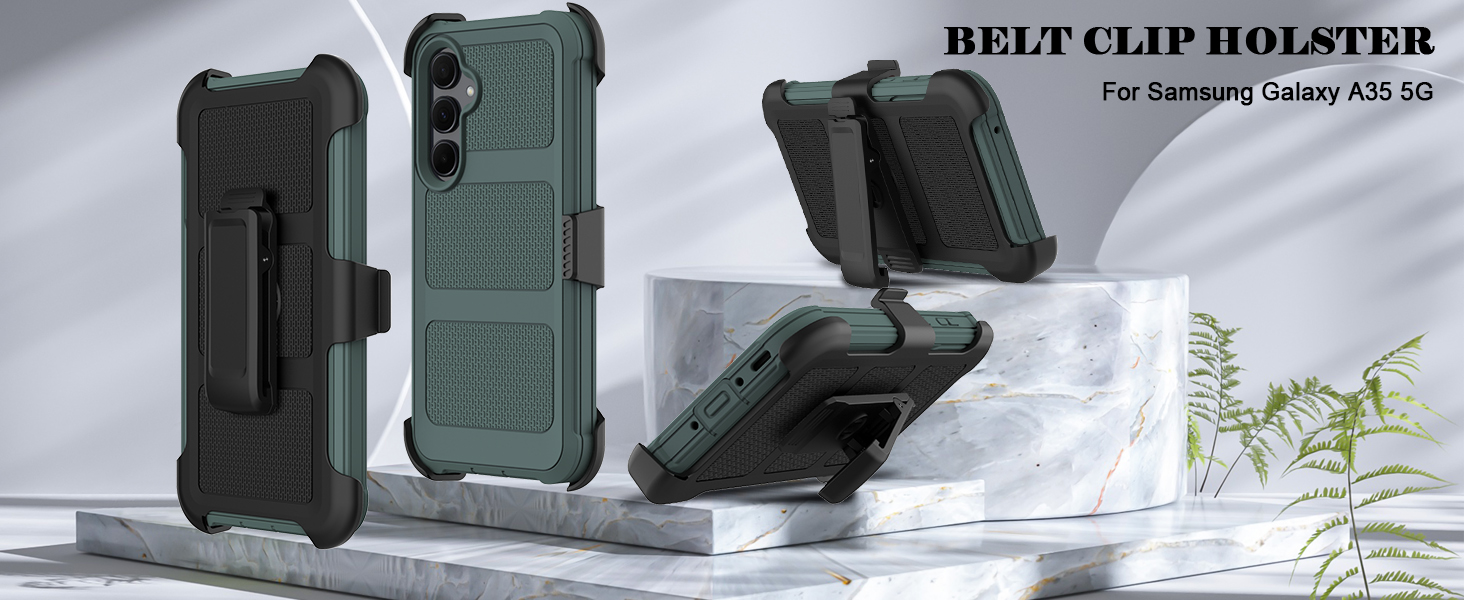 Amazon.com: Leptech for Samsung Galaxy A35 5G Case with 2 Pack Tempered Glass Screen Protector ...